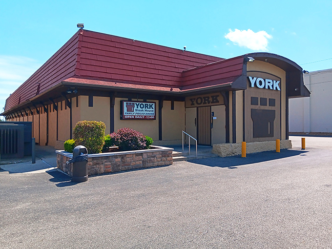 The time machine isn't hidden in Area 51&mdash;it's right here on West Broad Street, disguised as York Steak House's charmingly retro exterior.