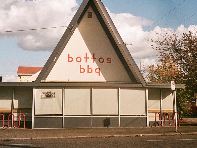 The A-frame architecture of Botto's BBQ stands like a temple to smoked meat devotees. Simple, unassuming, and hiding culinary treasures within its triangular embrace. 