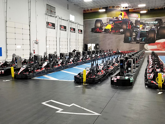 The starting grid awaits your inner speed demon. These sleek electric karts don't just look fast&mdash;they'll pin you back in your seat faster than you can say "checkered flag." 