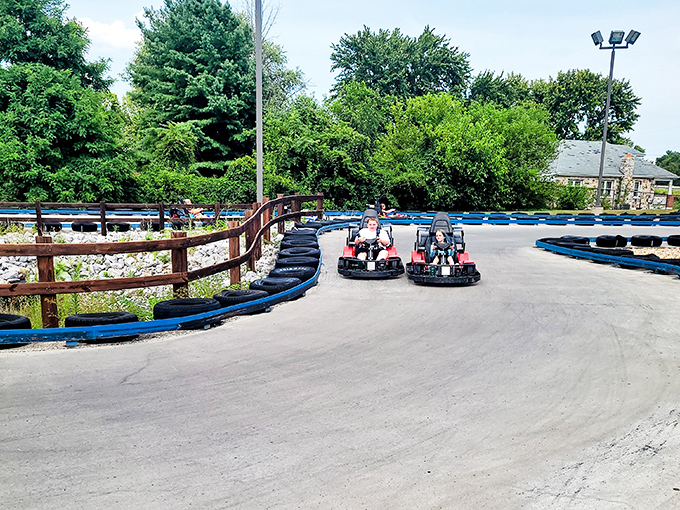 The blue-trimmed entrance to JayDee's beckons like an oasis of fun in Inwood. This family entertainment headquarters promises adventures that'll make you forget your age.