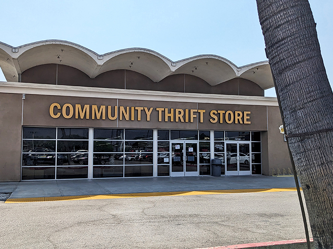 Welcome to the Taj Mahal of thrift stores! This architectural marvel houses more treasures than you can shake a vintage feather duster at.