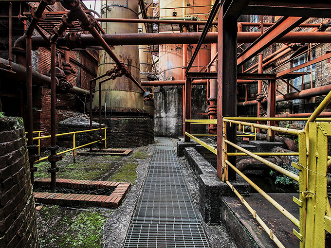 
Water dances skyward at Birmingham's urban oasis, a refreshing contrast to the industrial heat that once defined this corner of Alabama.