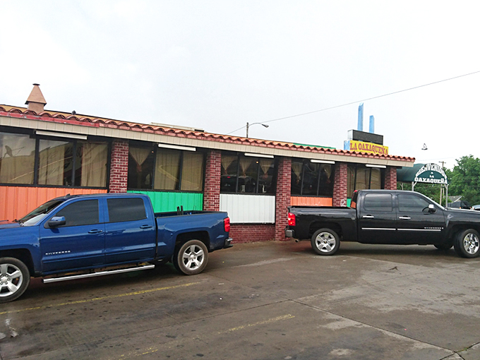 The unassuming exterior of La Oaxaquena might not scream "culinary destination," but those trucks in the parking lot tell the real story&mdash;locals know where the good stuff is.