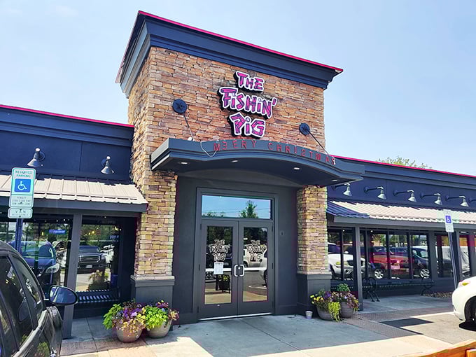 The unassuming exterior of The Fishin' Pig belies the culinary treasures within &ndash; like finding a Michelin star hiding in your favorite fishing hat.