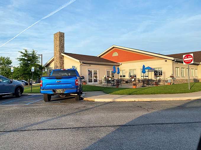 The iconic red Smyrna Diner sign welcomes hungry travelers like a culinary lighthouse guiding you to comfort food harbor.