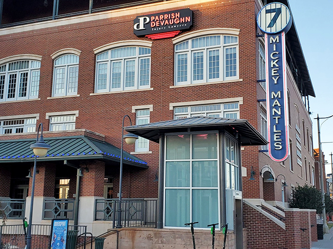 The brick fortress of flavor stands proudly in Bricktown, where the number 7 sign beckons hungry pilgrims like a culinary lighthouse.
