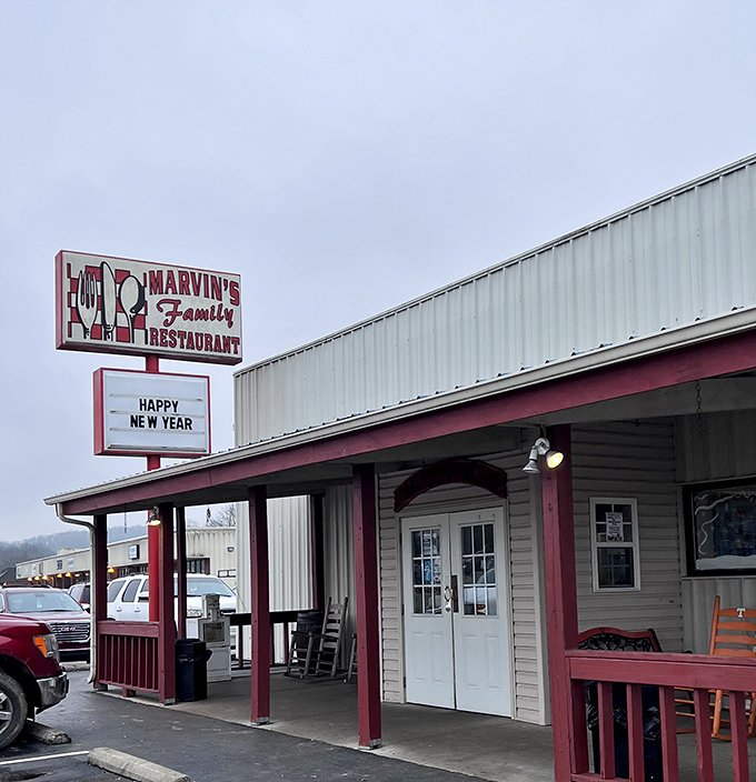 The unassuming exterior of Marvin's Family Restaurant stands as a beacon for hungry travelers. Like all great food destinations, it's what's inside that counts.