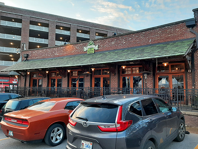Hammontree's brick exterior with its distinctive green awning promises comfort food nirvana in the heart of downtown Fayetteville.