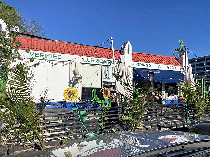 The terra cotta roof and bright blue accents welcome you like an old friend. Gringo A Go Go's patio beckons with the promise of good times and better tacos.