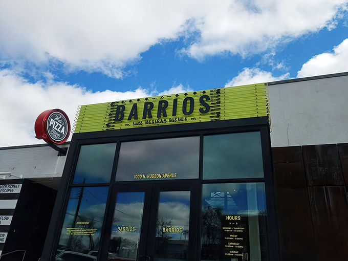 The eye-catching yellow facade of Barrios isn't just a sign&mdash;it's a beacon of hope for your taste buds in Oklahoma City's Midtown district.