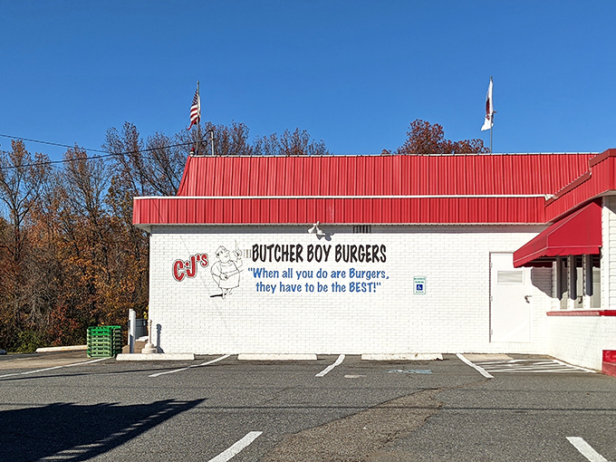 The iconic red-roofed temple of burger perfection announces its mission statement right on the wall: when burgers are your only focus, excellence becomes inevitable.