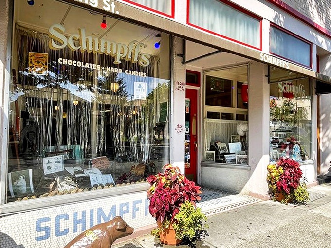 The storefront that time forgot! Schimpff's has been tempting sweet tooths on Jeffersonville's main drag since Chester Arthur was president.
