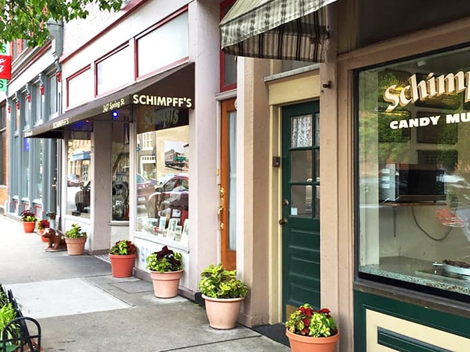 The storefront that time forgot! Schimpff's has been tempting sweet tooths on Jeffersonville's main drag since Chester Arthur was president.