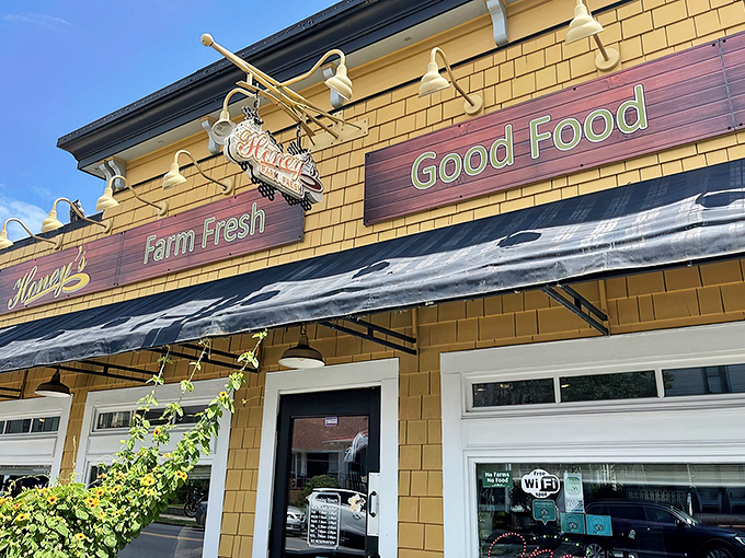 The sunshine-yellow exterior of Honey's isn't just a building&mdash;it's a promise of the golden deliciousness waiting inside. Delaware's cheeriest breakfast spot beckons.