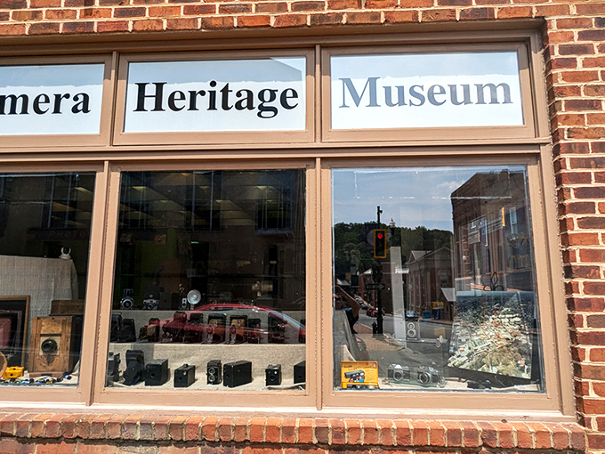 The unassuming brick storefront in downtown Staunton hides a photographic wonderland inside, like finding a time machine disguised as a small-town shop.