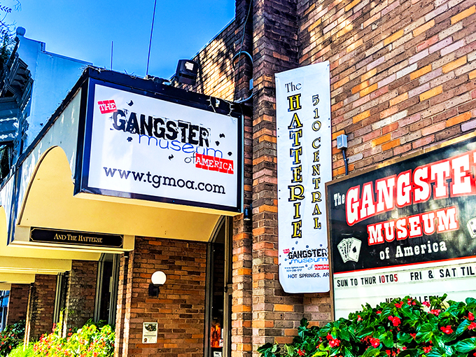 The brick facade and vintage signage beckon like a secret password into Hot Springs' scandalous past. Step inside&mdash;the tommy guns don't bite!