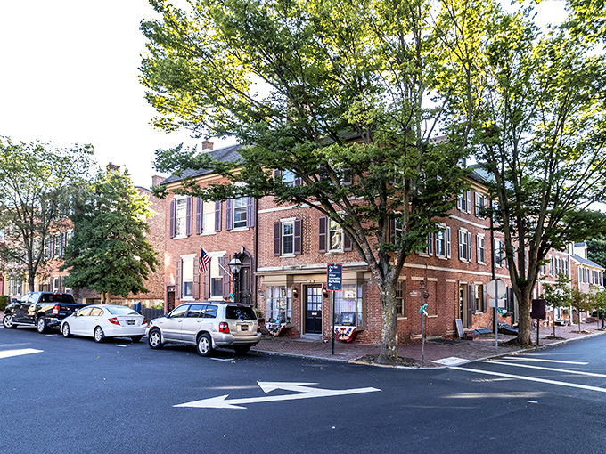 Colonial charm meets modern life on this corner of New Castle, where brick buildings have witnessed centuries of American history while patiently waiting for parallel parking to be perfected. 