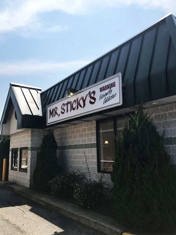 The green-roofed sanctuary of sweetness stands like a beacon of hope for sugar enthusiasts everywhere. Warning: Extremely Addictive is less a slogan, more a public service announcement.