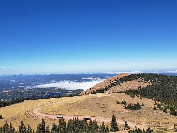 Where heaven meets earth: Mueller State Park's panoramic vistas make you feel like you've stumbled onto a movie set where clouds dance below mountaintops.