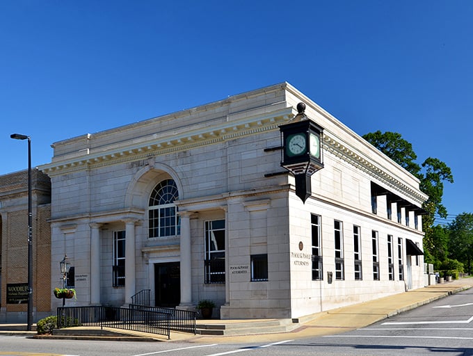 Greenville's historic courthouse stands proud with its distinctive copper dome, like a Southern gentleman tipping his hat to welcome hungry visitors.