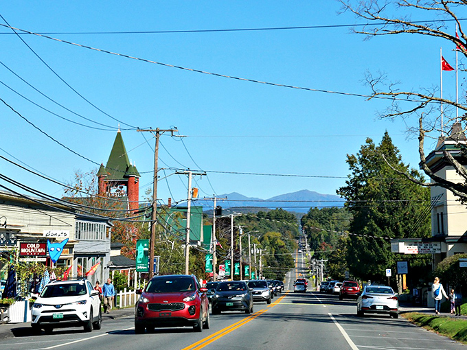Main Street Bethlehem stretches toward mountain vistas like a postcard come to life. Small-town charm with big-time views.