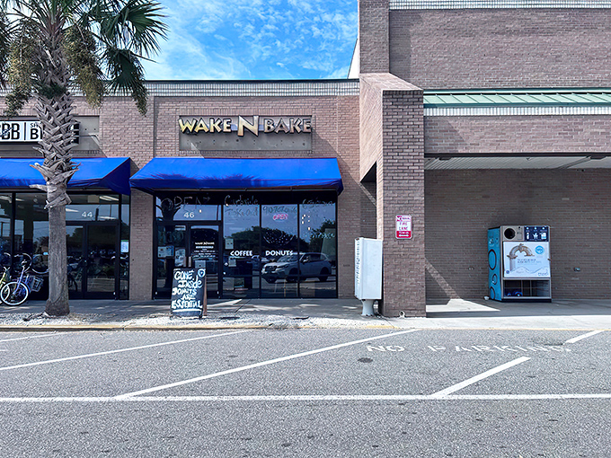 The unassuming brick exterior of Wake N Bake belies the sugar-laden treasures within&mdash;like finding a treasure chest disguised as an ordinary mailbox.