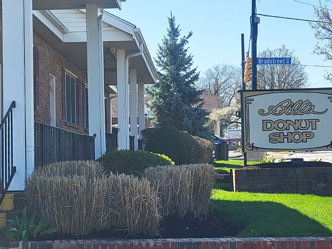 The modest brick exterior of Bill's Donut Shop belies the wonderland of fried dough delights waiting inside. Happiness has an address in Centerville.