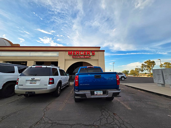Unassuming on the outside, extraordinary on the inside – Mercer's Restaurant sits quietly in a Peoria strip mall, hiding its culinary treasures like a delicious secret.