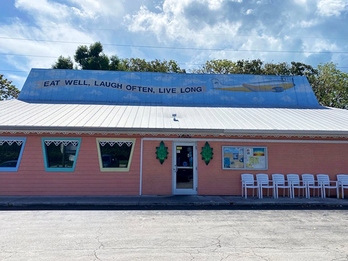 "Laugh Often, Live Long" isn't just a motto painted on this coral-colored sanctuary&mdash;it's the promise Mrs. Mac's Kitchen delivers with every Key lime bite.