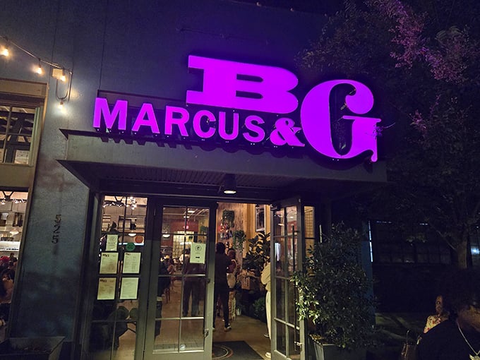 That electric blue exterior isn't just a building—it's a declaration that something special awaits inside. Like finding a sapphire in Atlanta's culinary landscape.