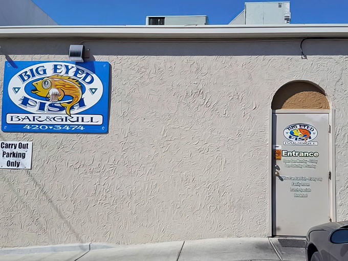 The howling wolf mural might be the first clue that Big Eyed Fish isn't your average corner restaurant. Fort Wayne's blue beacon of comfort food.