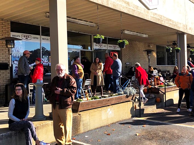 The wait outside BBB isn't just a line&mdash;it's a community of breakfast believers united in the holy pursuit of perfect pancakes and bacon benediction.
