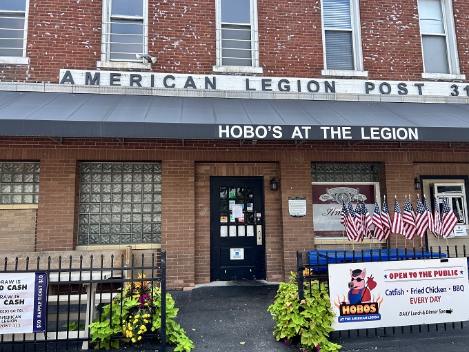 The unassuming brick fa&ccedil;ade of Hobos at the Legion might not scream "culinary destination," but those American flags hint at the patriotic spirit inside.