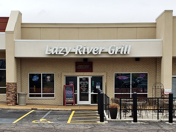 From the outside, Lazy River Grill keeps its secret well-hidden – a modest storefront concealing seafood treasures that would make coastal restaurants envious.