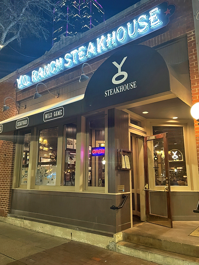 The brick facade of Y.O. Ranch Steakhouse beckons carnivores to Dallas' historic West End like a meaty lighthouse guiding hungry ships to shore.