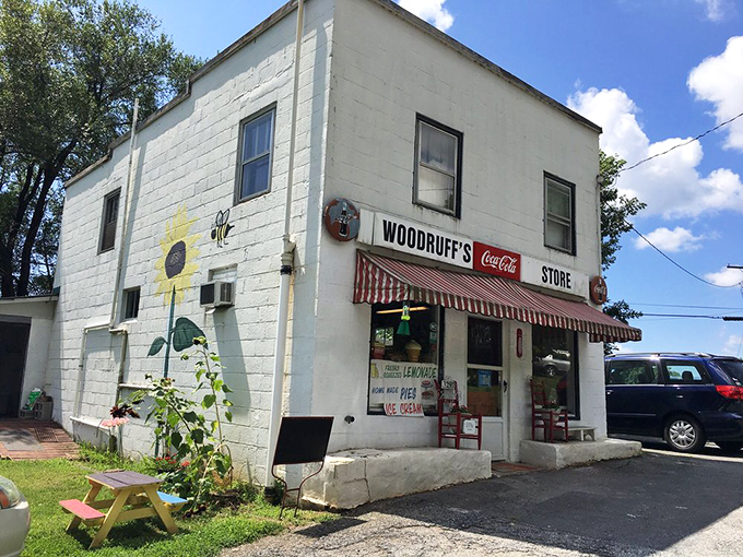 The classic white storefront with its red-striped awning isn't just inviting&mdash;it's practically whispering sweet nothings about pie to passersby on Route 29. 