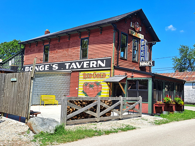The little red tavern that could! Bonge's unassuming exterior belies the culinary treasures within, like finding a Michelin star in a tackle box.