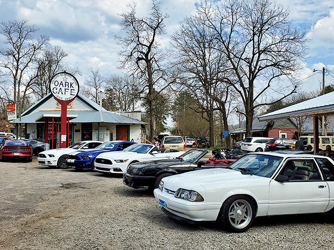 The pilgrimage begins here &ndash; a humble white building with a vintage Oark Cafe sign that's drawn road-trippers and hungry adventurers for generations.