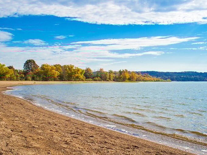 The ultimate Midwest beach experience without the coastal price tag—where Indiana's golden sand meets blue water under an even bluer sky.