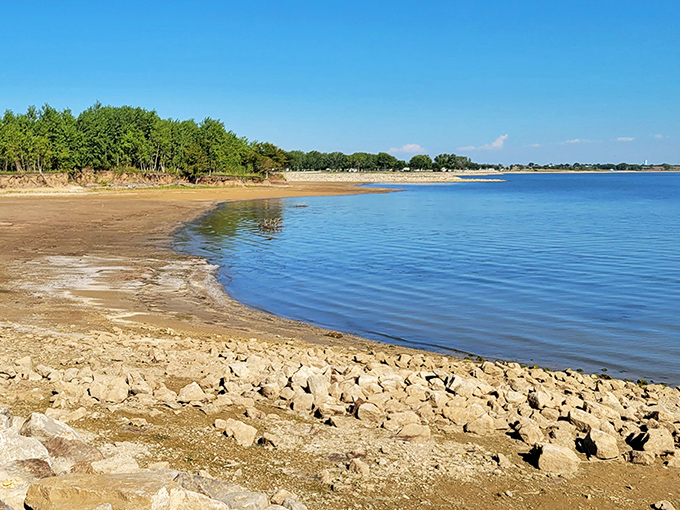 The sandy shores of Waconda Lake stretch out like Kansas's answer to the Riviera, minus the crowds and overpriced umbrella drinks.