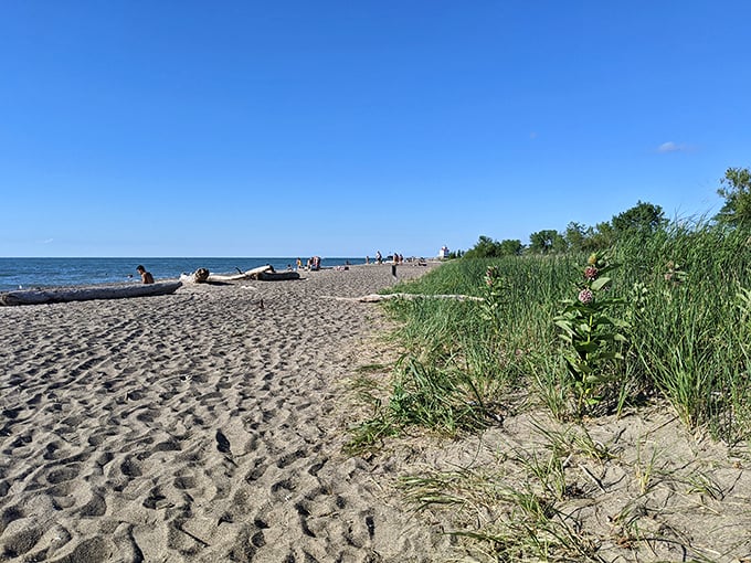 Ohio's best-kept secret unfolds along Lake Erie's shore&mdash;a mile of golden sand that makes you question your geography. Are we still in the Midwest?