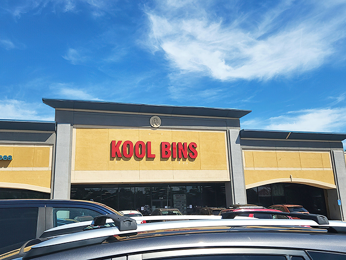 The unassuming storefront of Kool Bins belies the treasure trove within. Like a Vegas casino, what happens inside defies all reasonable expectations.