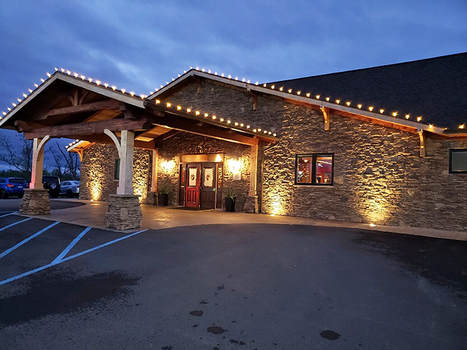 The stone facade of The Wonder Bar stands proudly against West Virginia's blue sky, like a carnivore's cathedral waiting to welcome the faithful.