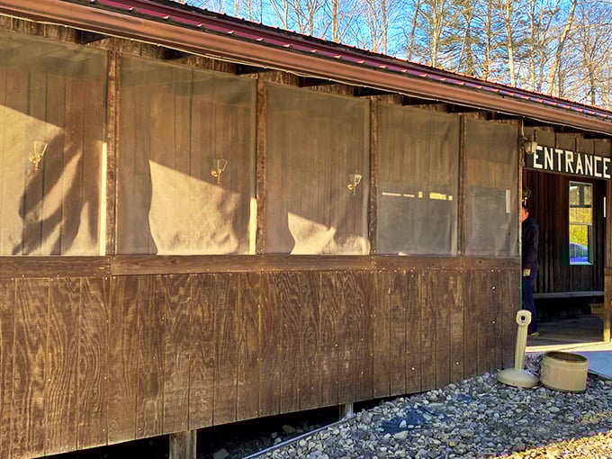 The unassuming exterior of Firecreek BBQ & Steaks might fool you, but that red-roofed wooden building houses flavor explosions that'll make your taste buds dance.