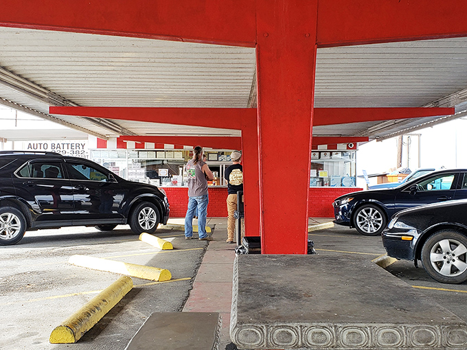 The classic red and white awning of Shady Lane beckons like a beacon of burger bliss in Tifton's landscape.