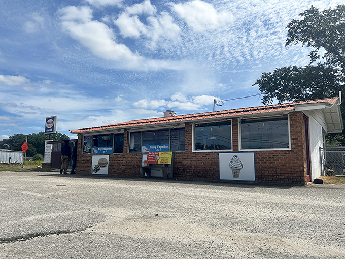 A slice of Americana that time forgot &ndash; Mamie's brick exterior with its simple metal roof promises authentic flavors without the fuss.