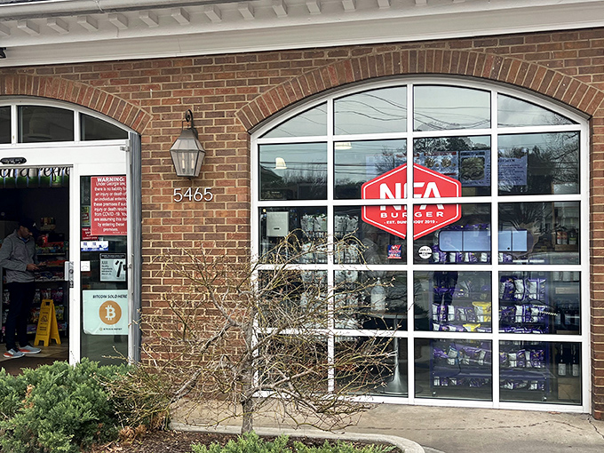 The unassuming exterior of NFA Burger proves once again that culinary treasures often hide in plain sight. Like finding Shakespeare at a garage sale.