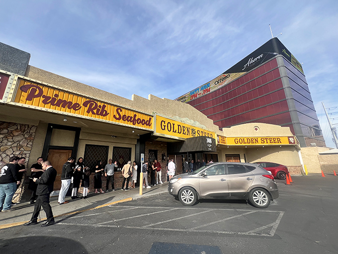 Vegas locals know this unassuming exterior hides culinary treasures that outshine any neon-lit Strip spectacle.