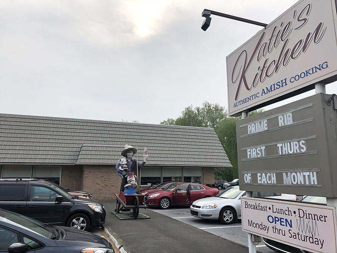 Katie's Kitchen welcomes hungry travelers with its unassuming charm and a sign promising "Authentic Amish Cooking" &ndash; a promise it delivers on spectacularly. 