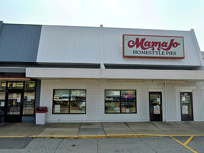 The unassuming exterior of Mama Jo's proves once again that culinary treasures often hide in plain sight. This modest building houses pie perfection.